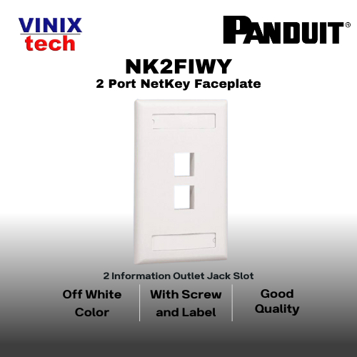 Panduit NK2FIWY 2 Port NetKey Faceplate | Shopee Philippines