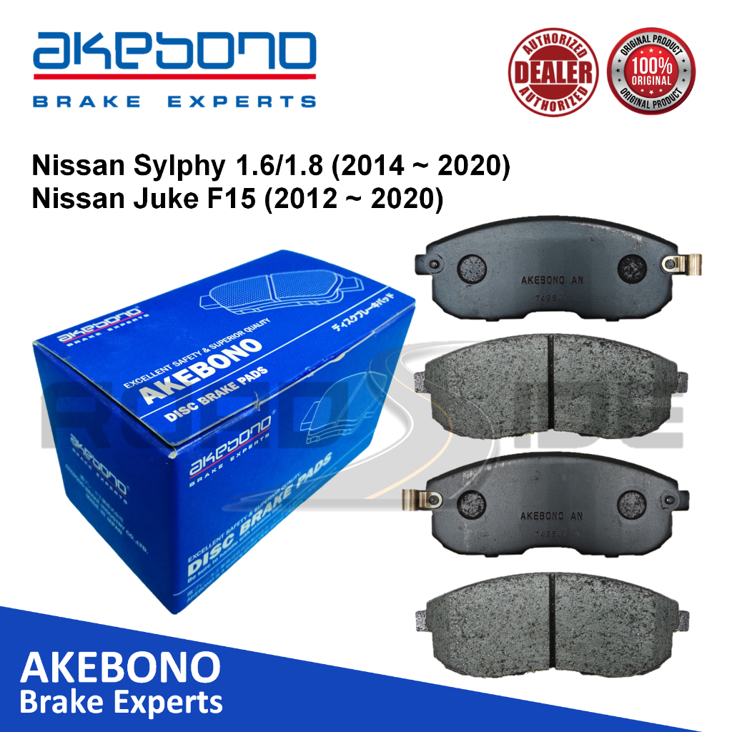 Akebono Front Brake Pads for Nissan Juke F15 (2012 ~ 2020), Nissan Sylphy (2014 ~ 2020) | Shopee ...