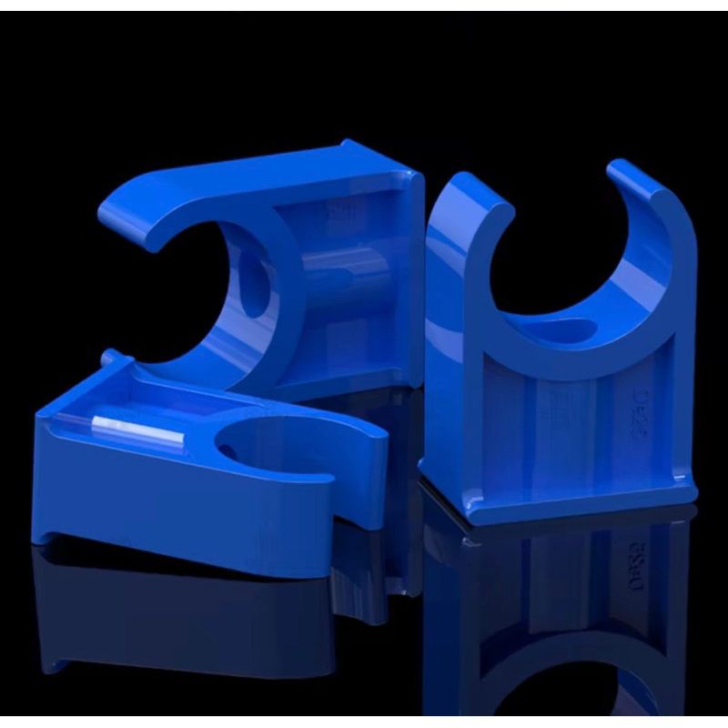 pvc blue plastic pipe clamp UPVC pipe U-shaped pipe clamp saddle-shaped ...