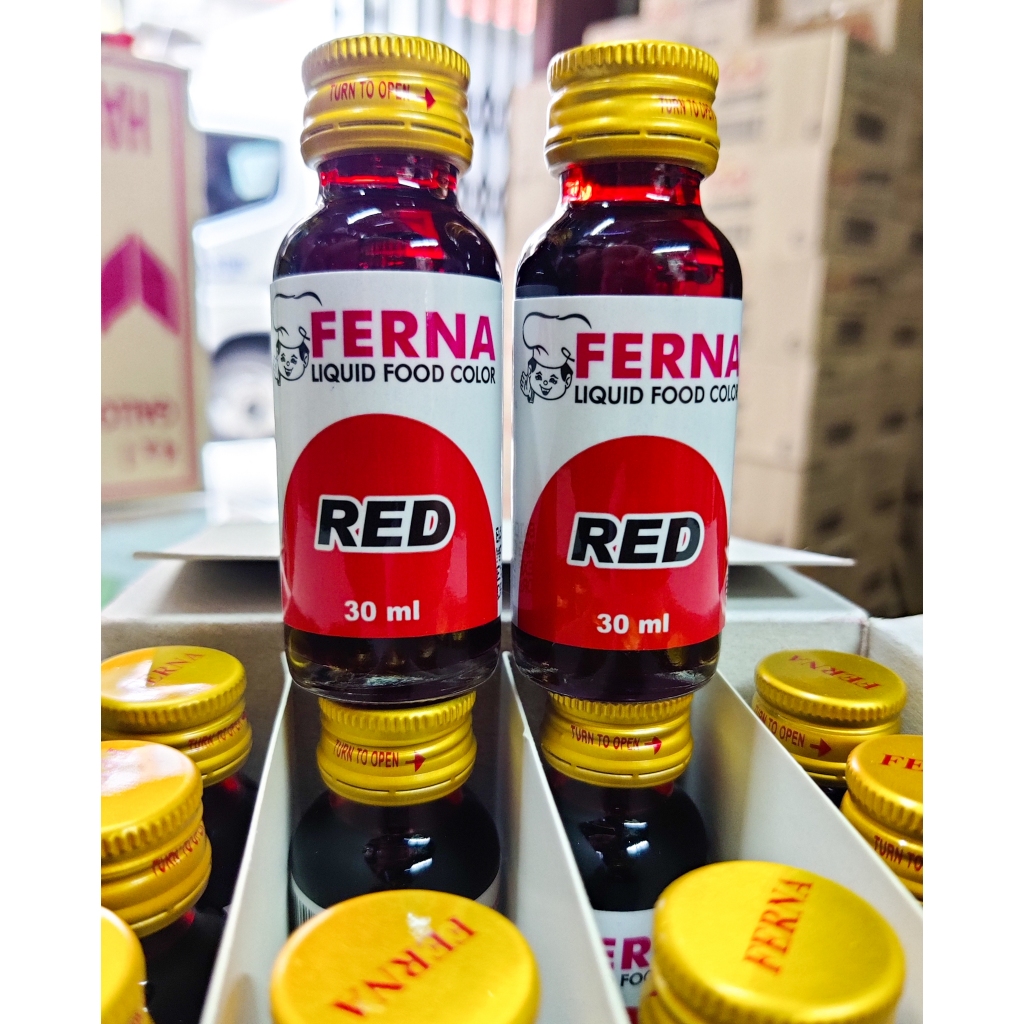 Ferna Color 30ml x 12 pcs/ Box Liquid Color (Red, Blue, Pink, Green ...