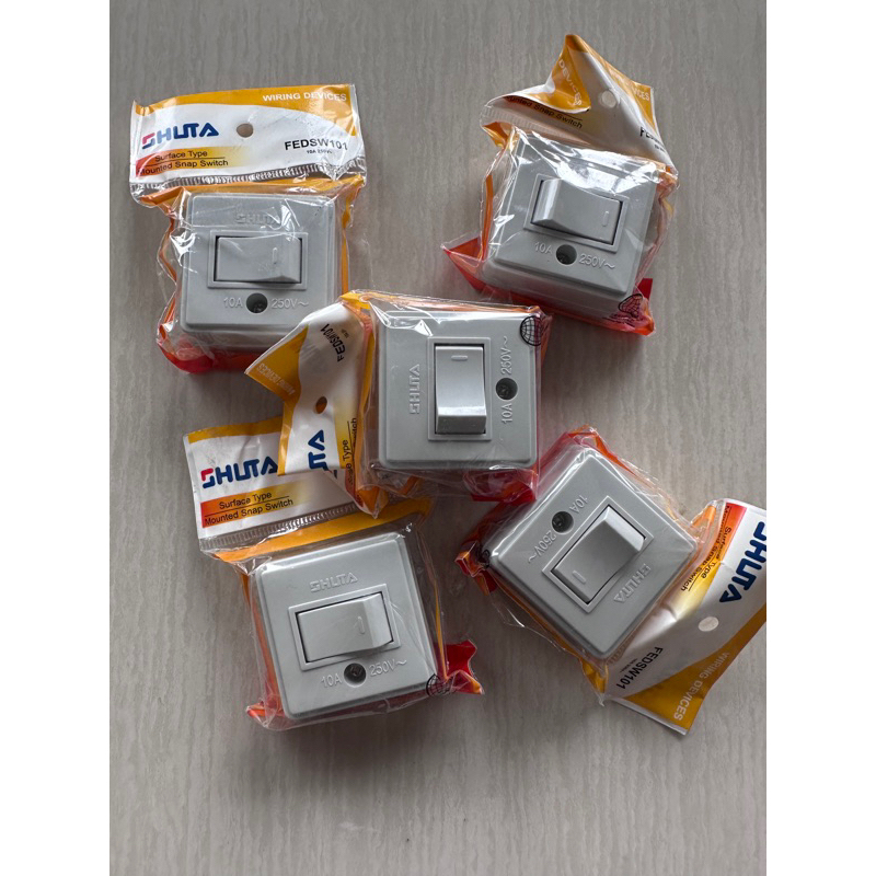 SHUTA Surface Square Switch/Single Switch (STE-Y017/10AX 250V) | Shopee ...