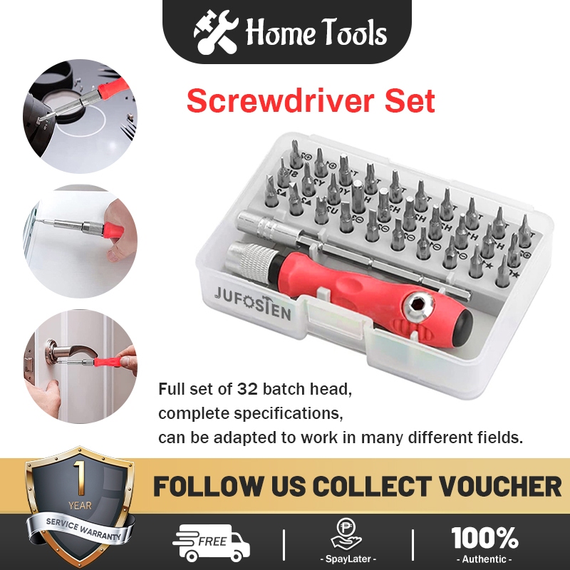 Home Tools 32 in 1 Precision Interchangeable Screwdriver Set Mini ...