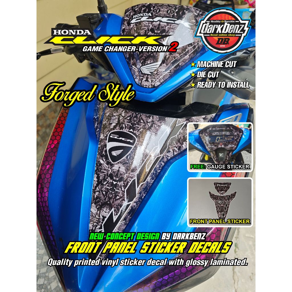 Honda Click Version 2 New Concept Quality Printed Sticker Decals ...