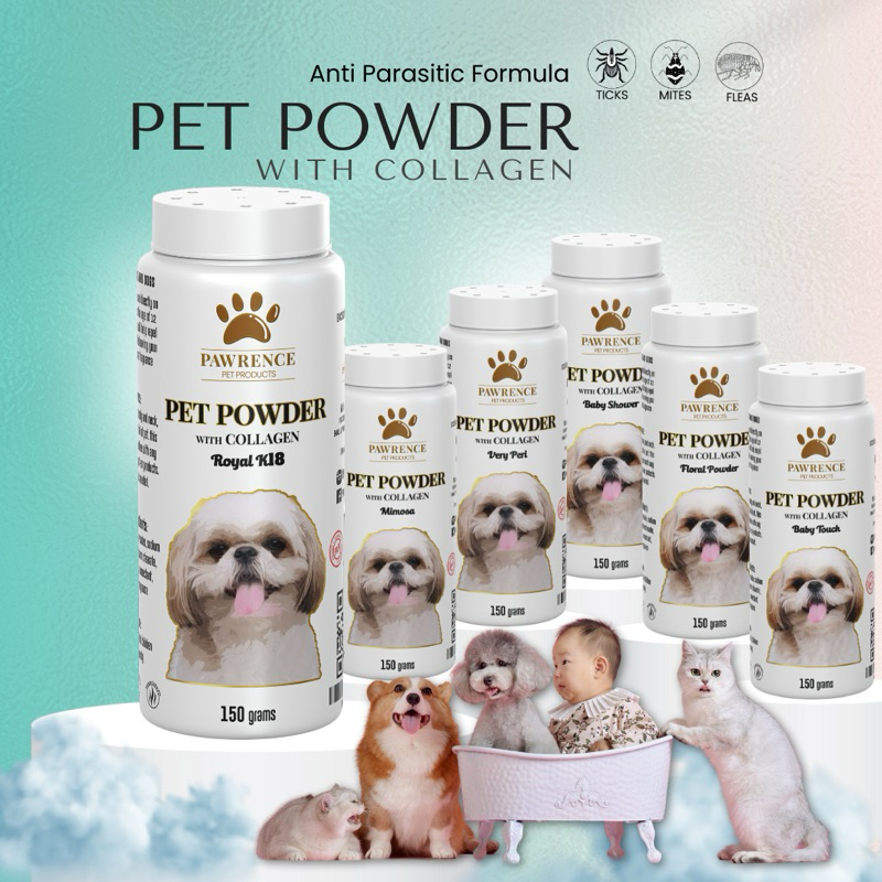 Pawrence Pet Powder with Collagen 150g | Anti-Tick & Flea | Anti-Amoy ...