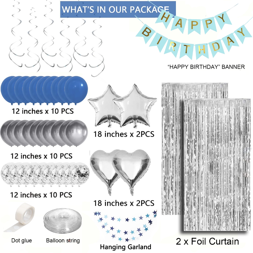 Confetti Balloon Arch Decoration Set Happy Birthday Party Backdrop Kit ...