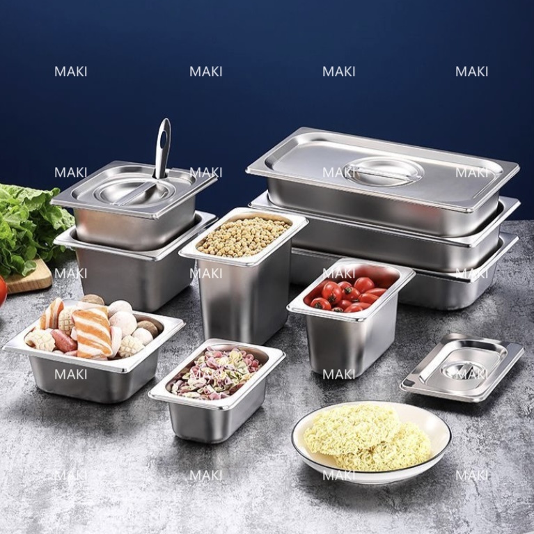 Set stainless steel gastronorm pan hotel pan with cover buffet food ...