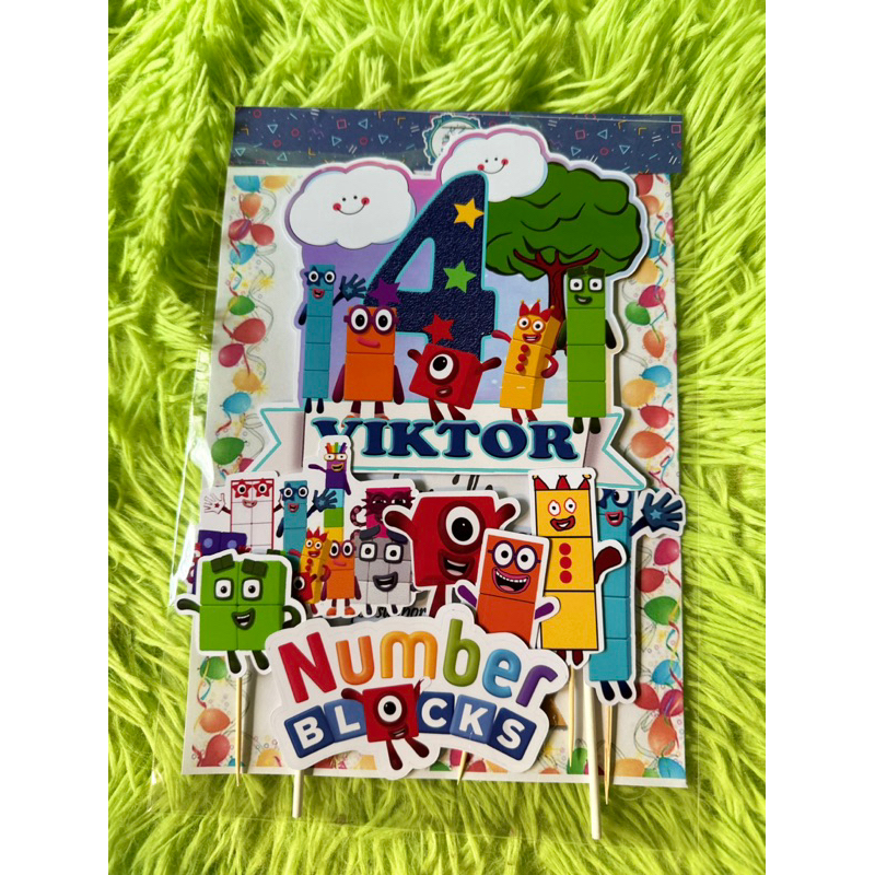 Number Blocks Customize Cake topper and Cupcake topper | Shopee Philippines