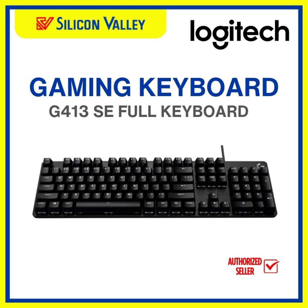 LOGITECH G413 Se Full Gaming Keyboard| PBT Keycaps| Almuminum Top Case ...