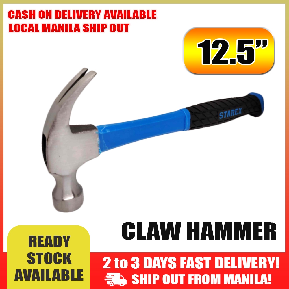 Starex Claw Hammer 12.5 Inch( Rubber Handle) *Hand Tool *Hardware ...