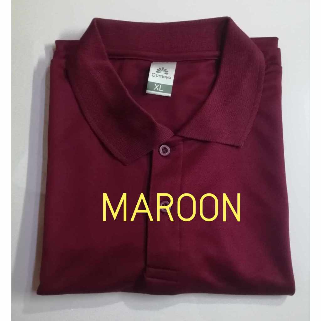 MAROON Polo and WHITE POLO Drifit Shirt UNISEX | Shopee Philippines
