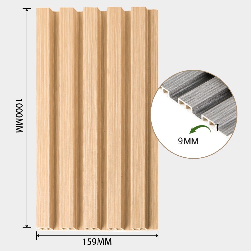 【ISLAND】Solid Wood Wall Panels WPC Fluted Panels Fluted Wallpaper for ...