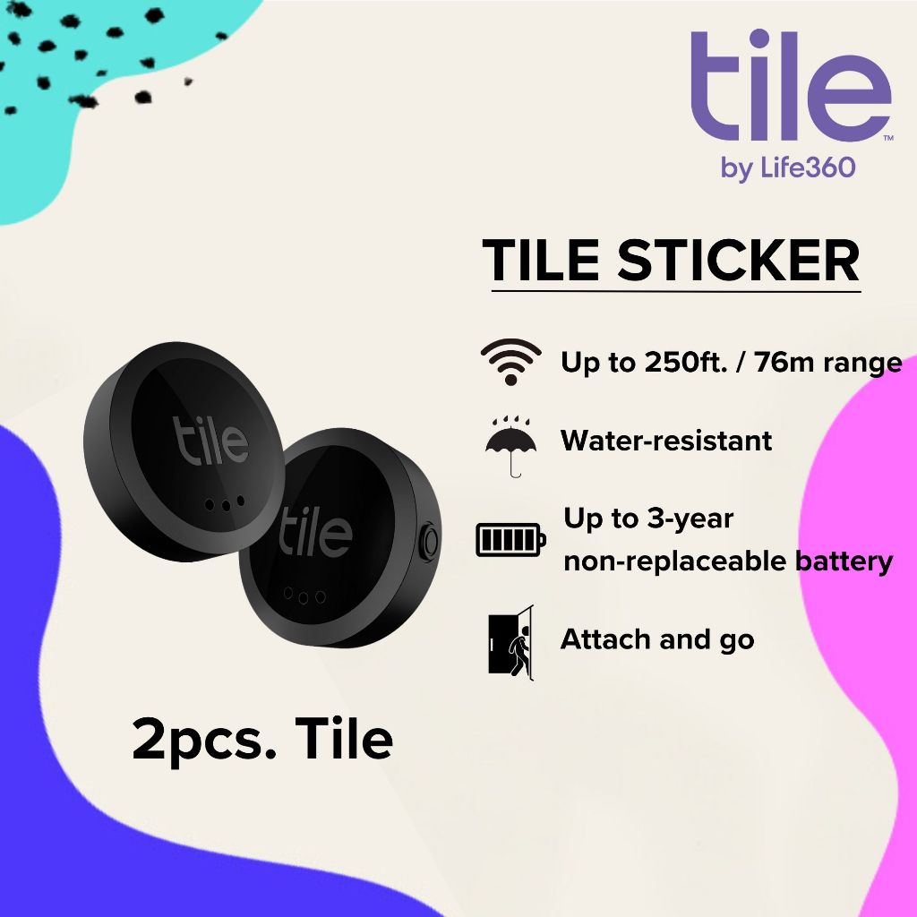 Tile Sticker 2pcs, The small tracker for IOS and android user (GPS ...