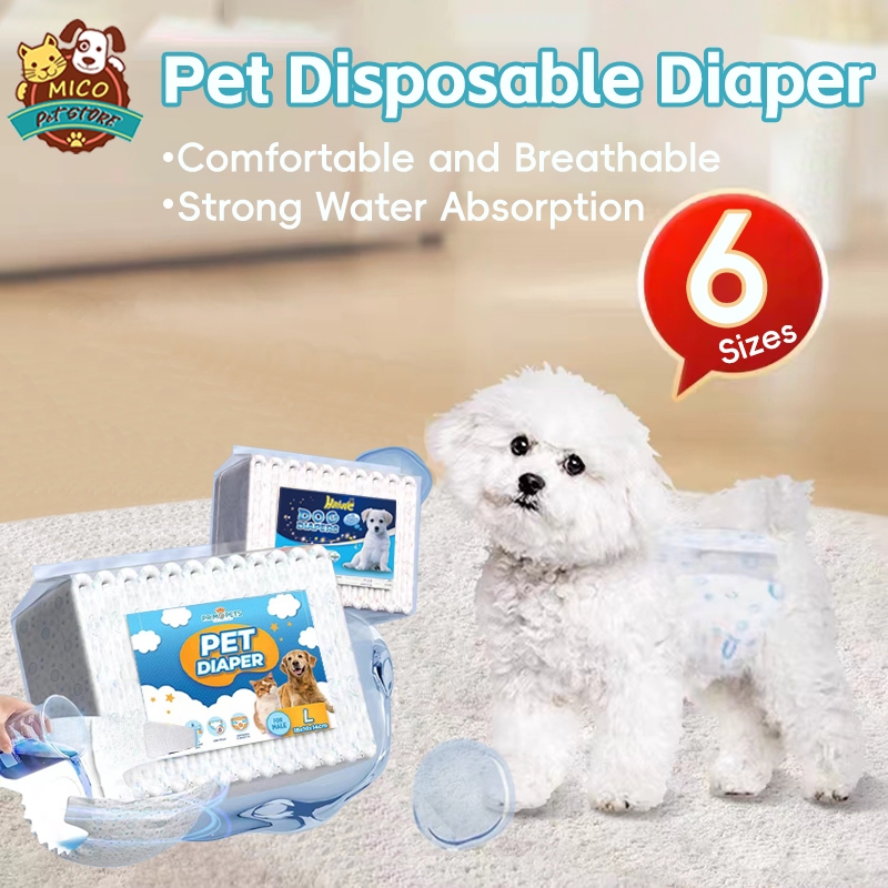 Pet Diapers Dogs Diaper Disposable Pet Diapers Male and Female Diapers ...