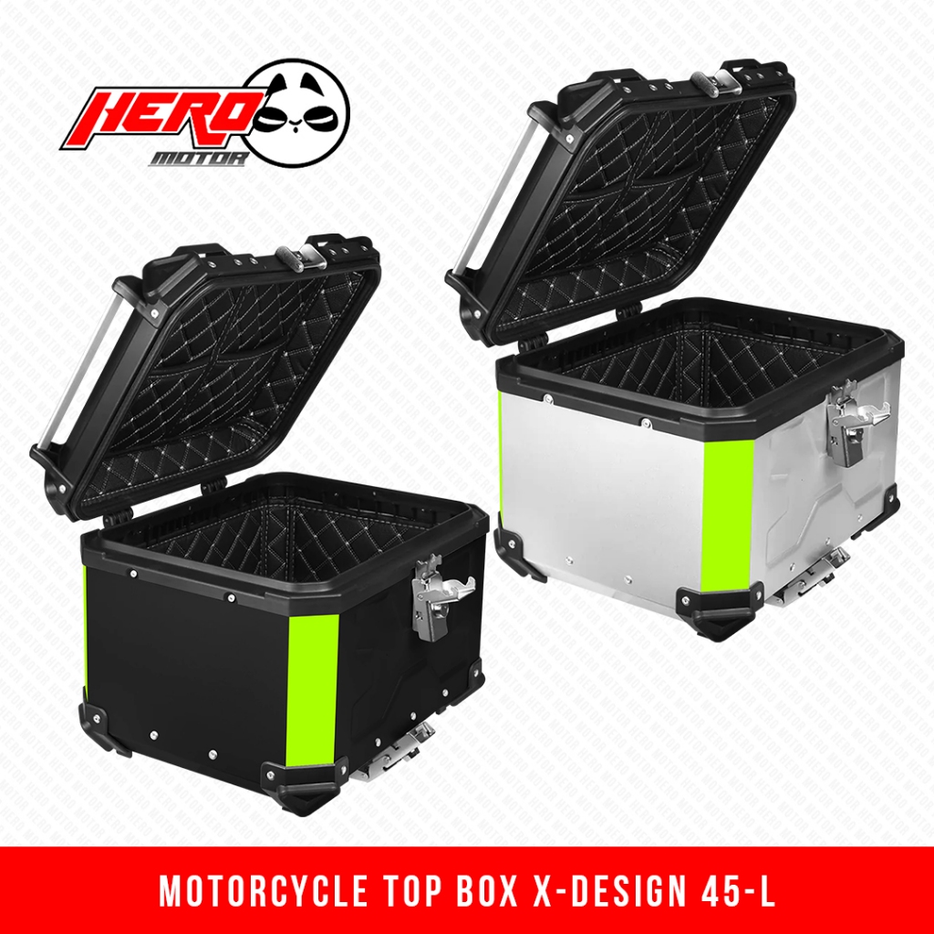 RACING HERO -X Design Alloy Top Box Tail Box 45 Liters Edition Heavy ...