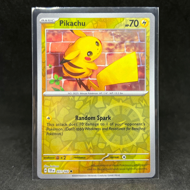 Pokemon TCG Pikachu 051/162 2024 Scarlet & Violet Temporal Forces ...