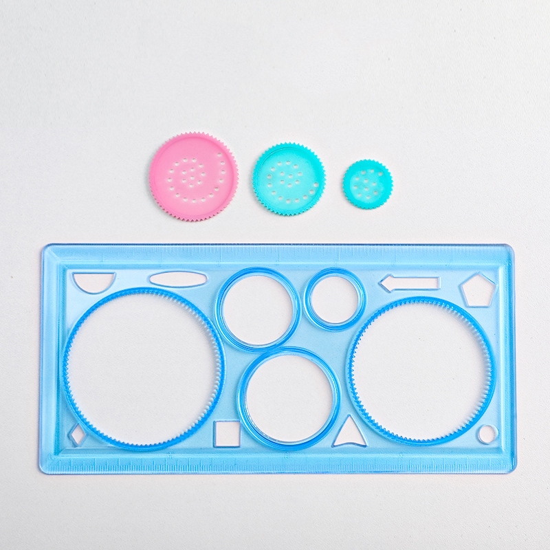 4PCS/Set Transparent Color Math Geometry Ruler Set 20CM School Office ...