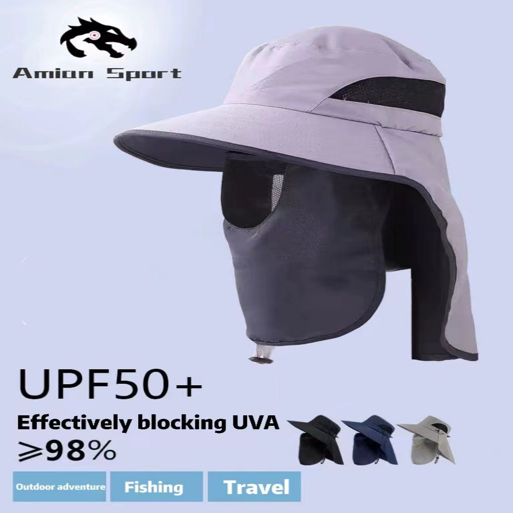 Fishing Hat Men Outdoor Hunting Fishing Cap Hat Sun Protection UV-proof ...
