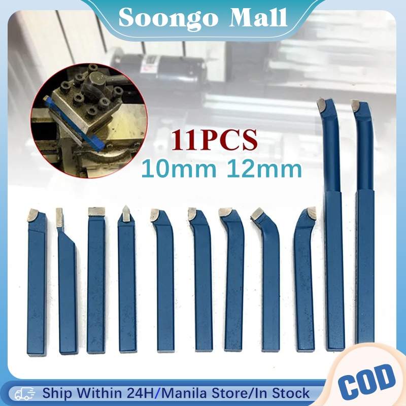 Carbide Tip Tipped Cutter Tool Bit Cutting Set for Metal Lathe Tooling ...