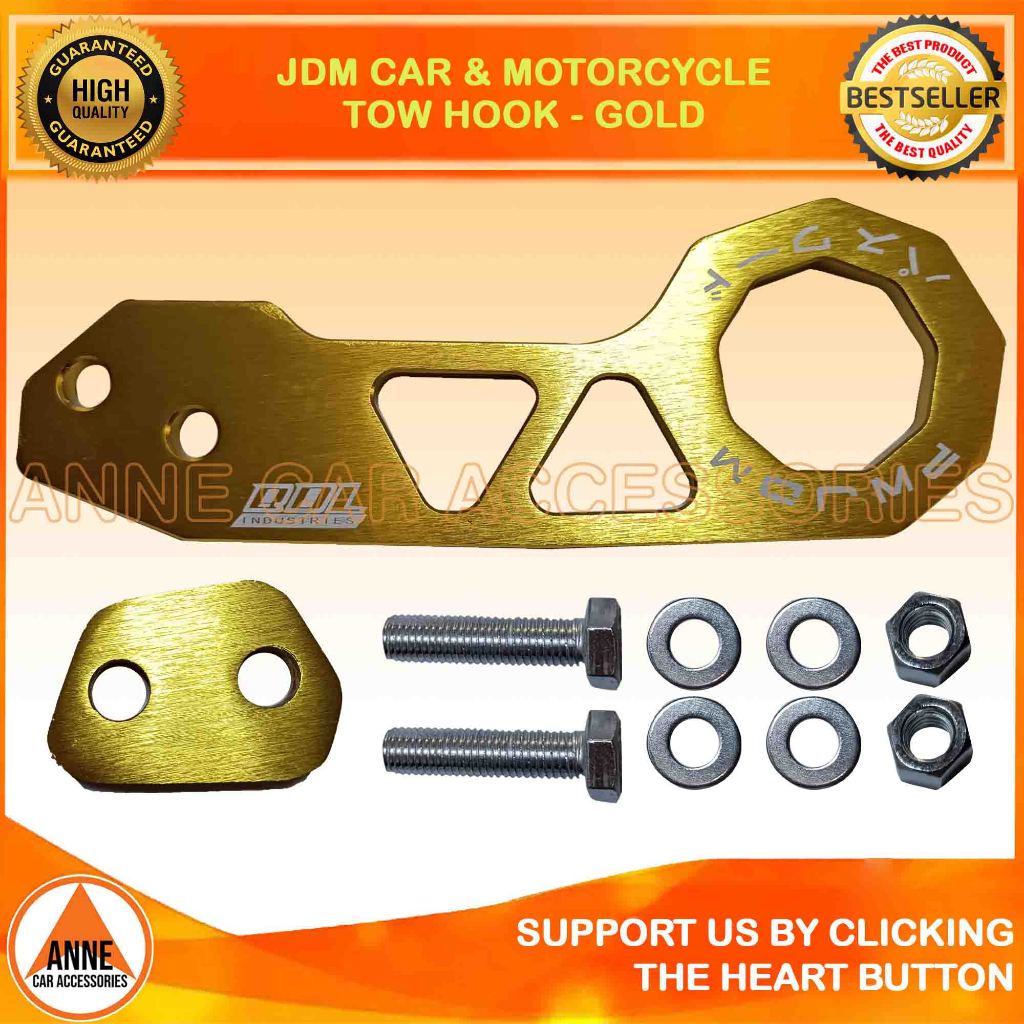 JDM Rear Car Motorcycle Tow Hook Available Color: Blue , Gold , Red ...