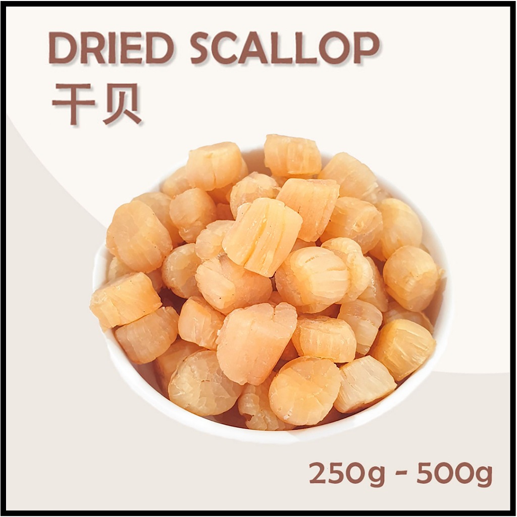 Dried Scallops (High Grade Medium Size Scallop) - 250 g / 500 g ...