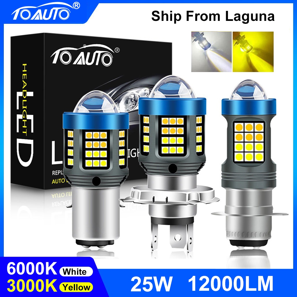 1PCS 360° T19 Motorcycle Led Headlight 25W Mini Driving Spot Lights ...