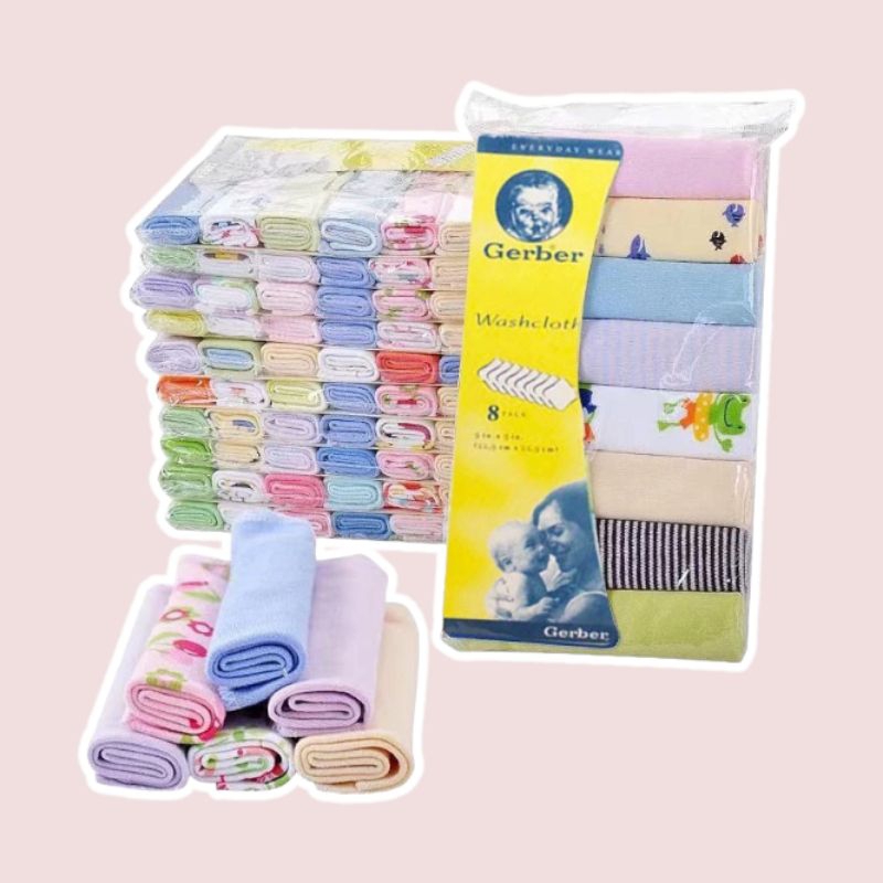 8 Pcs Set Terry Cotton Baby Washcloth Towellete Baby Square Face Bimpo ...