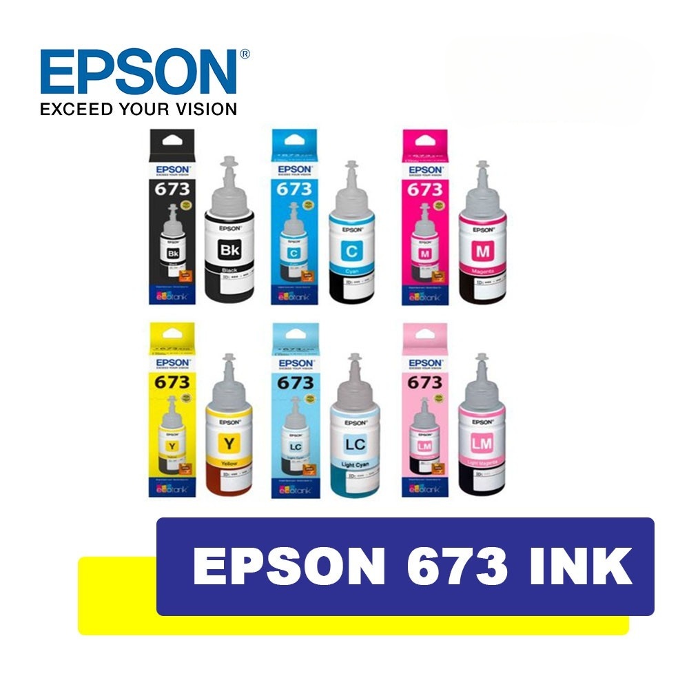 Epson 673 Genuine Ink bottle for Epson L805, L810, L1800 | Shopee ...
