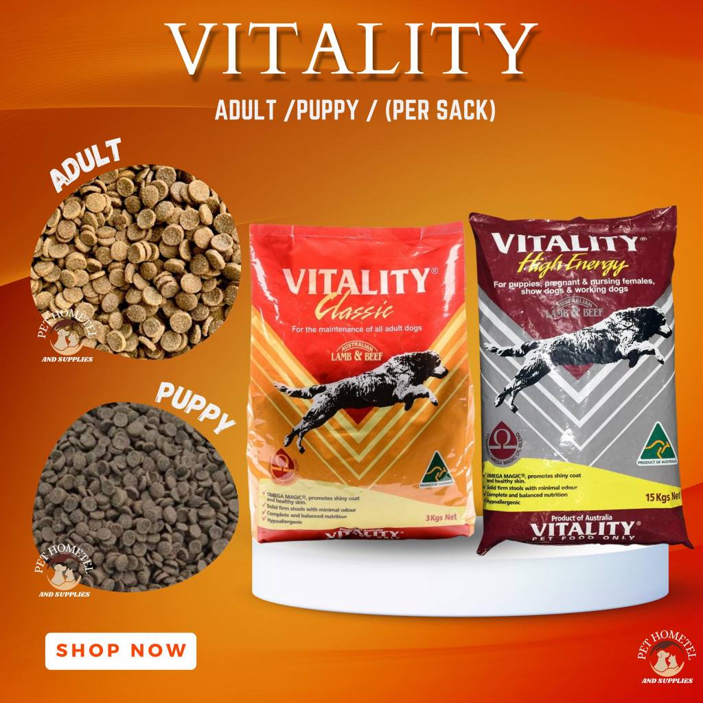 VITALITY ADULT CLASSIC / PUPPY HIGH ENERGY 15KG | Shopee Philippines