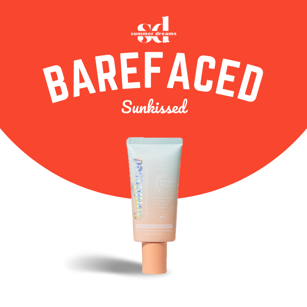 BAREFACED Sunkissed Illuminating Sunscreen SPF50 PA+++ 50g Sunblock Sun ...