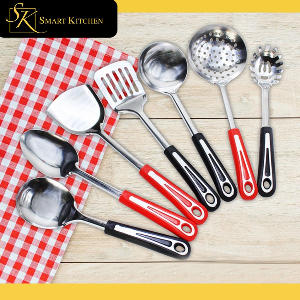 Colored Plastic Handle Cooking Utensils( Random Color) Syanse / Sandok ...