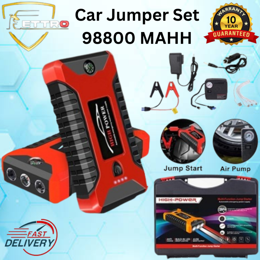 99800mAh Car Power bank High power With Pump Power Bank Car Jump Start ...