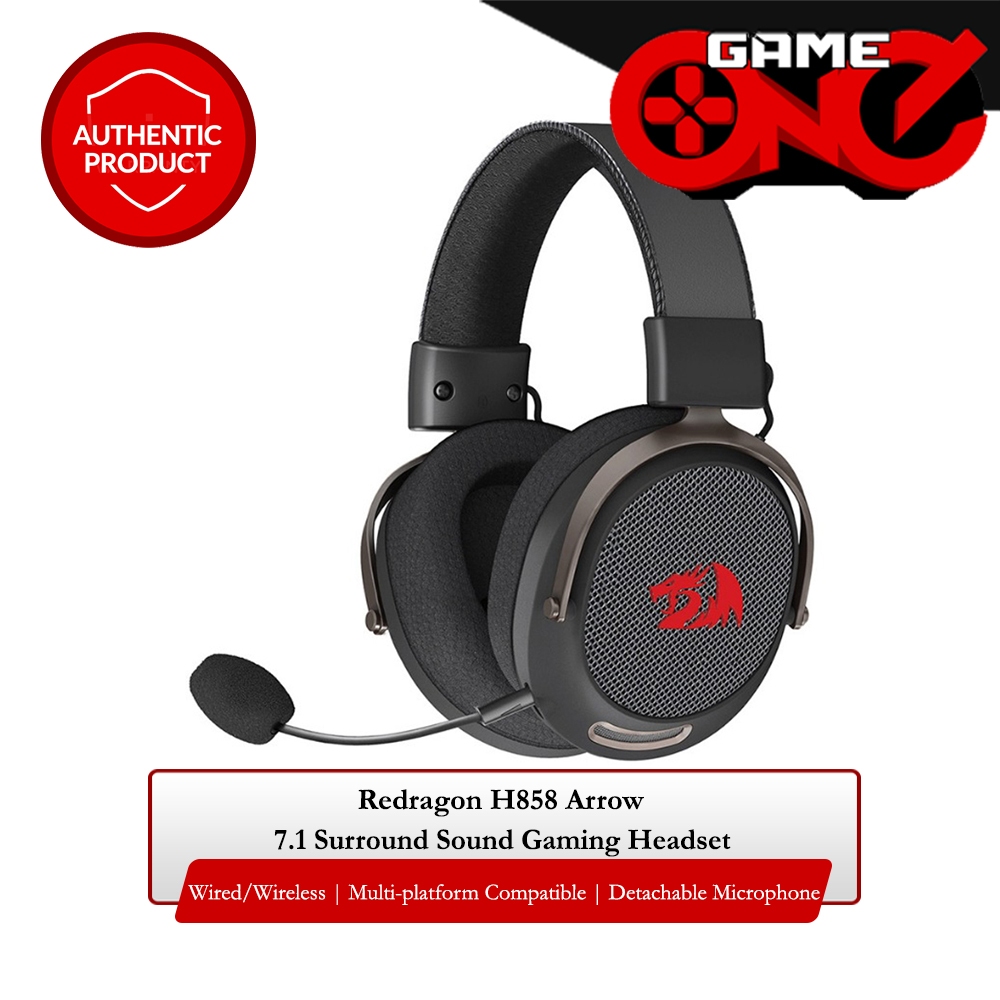 Redragon H858 Arrow 7.1 Surround Sound Gaming Headset - Black | Shopee Philippines