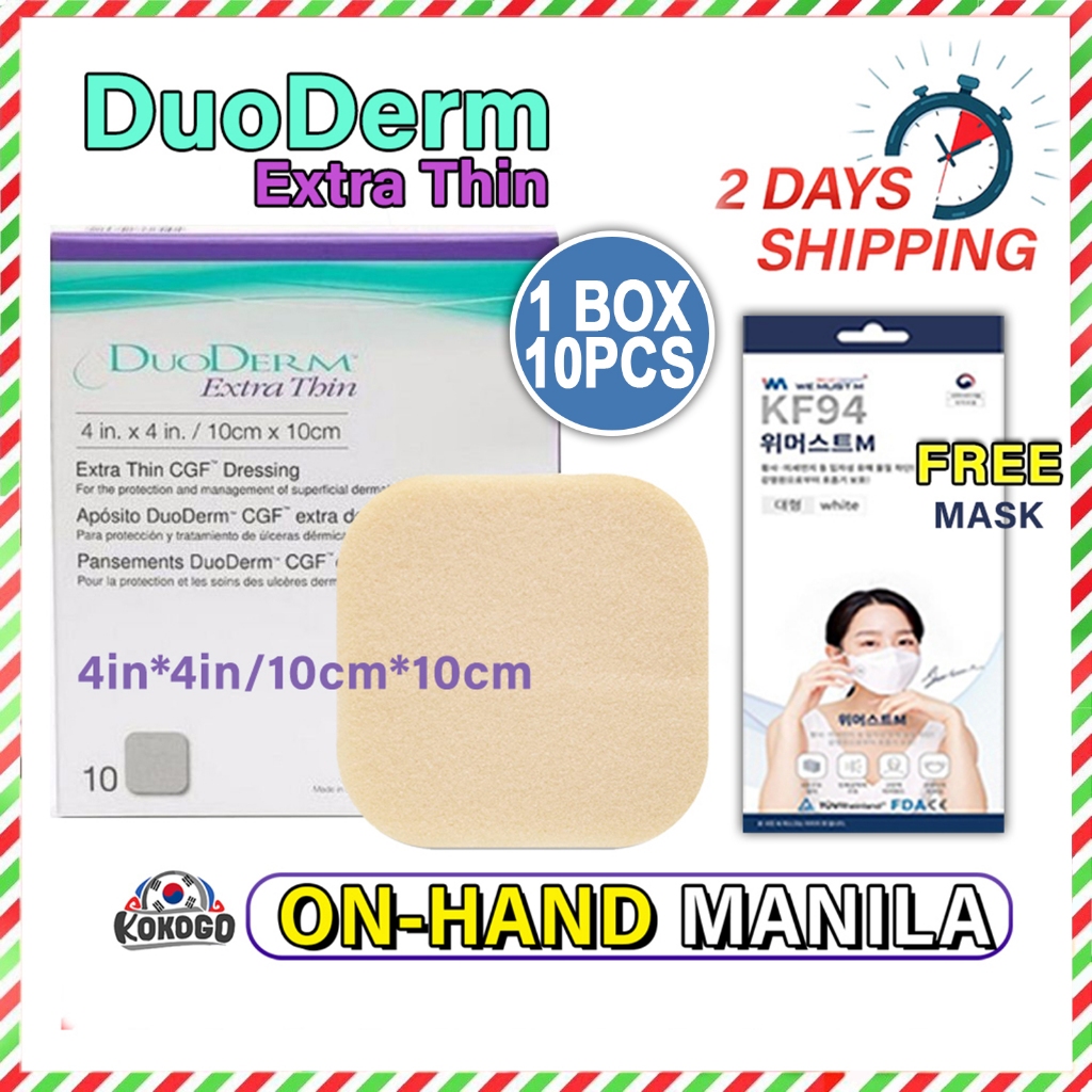 DUODERM Extra-Thin Dressing 10PCS / 1 Box 4in x 4in 10cm x 10cm ...