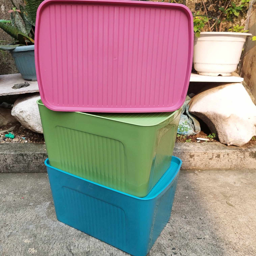 28LITERS OSAKA COLORED STORAGE BOX WITH COVER | Shopee Philippines