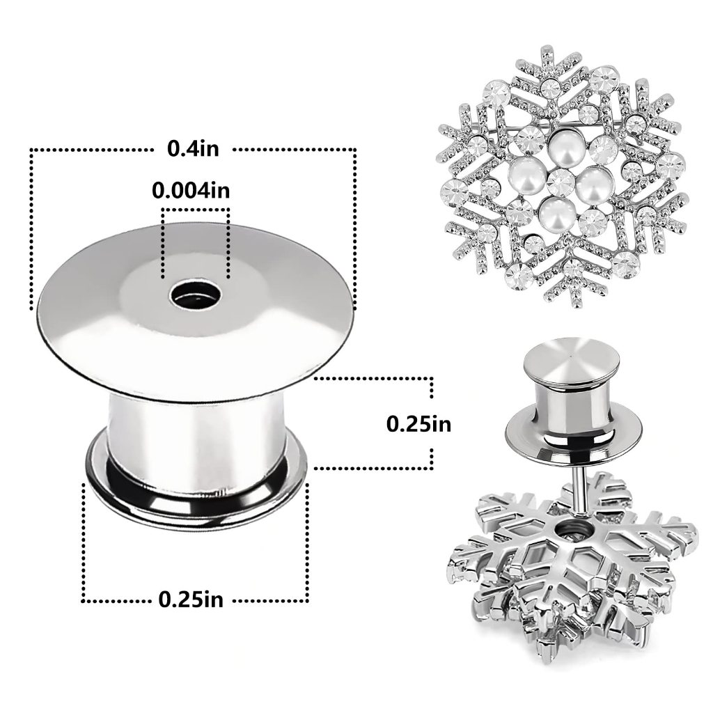 10pcs Pin Keeper Safety Brooch Lock Metal Pin Back Clasp Bulk Pin ...