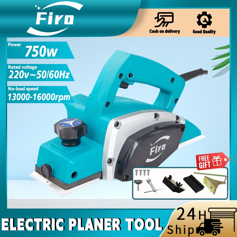 750W 220V Electric Wood Planer - Carpenter Woodworking Power Tool Kit ...