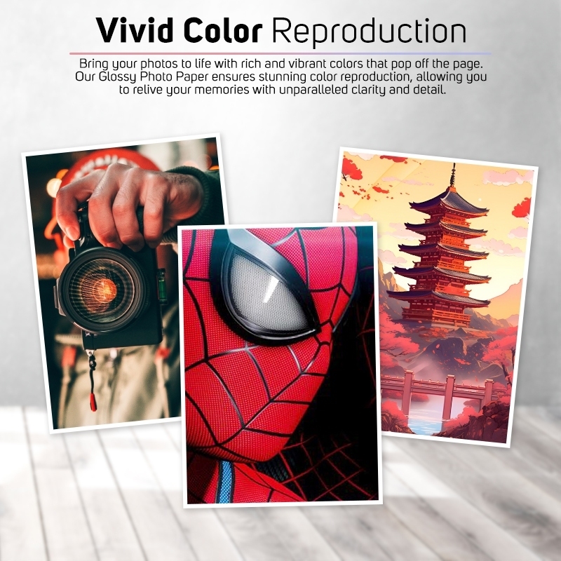 115gsm I 135gsm I 150gsm Glossy Photo Paper A4 Size QUAFF Brand (100 ...