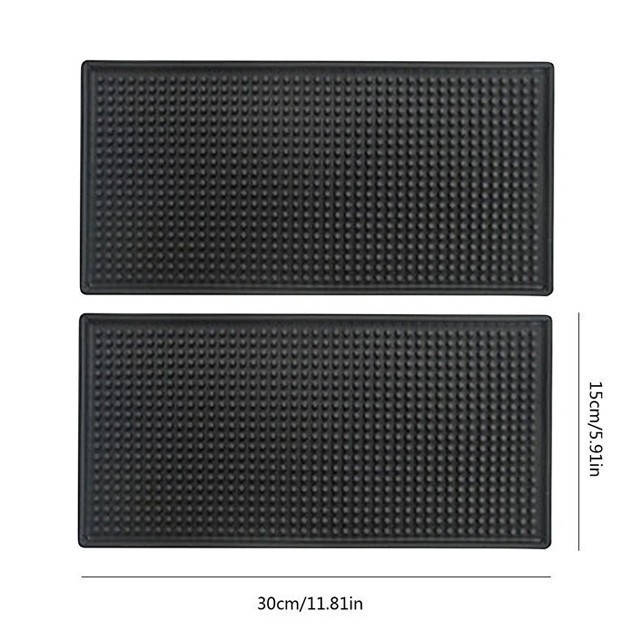 4Sizes Black Bar Rubber Mat PVC Pad Kitchen Placemat/Anti-slip Bar ...