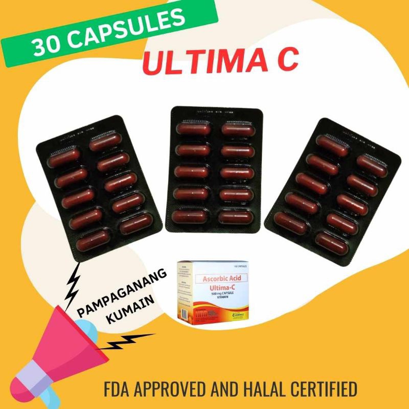 ULTIMA C VITAMINS C 30s (NEW PACKAGING) For KIDS AND ADULTS Non Acidic ...