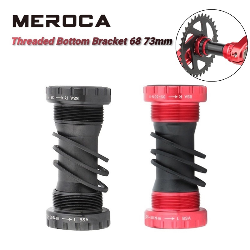 MEROCA BB Bike Bottom Bracket Hollowtech Thread Sealed Bearing 68/73mm ...