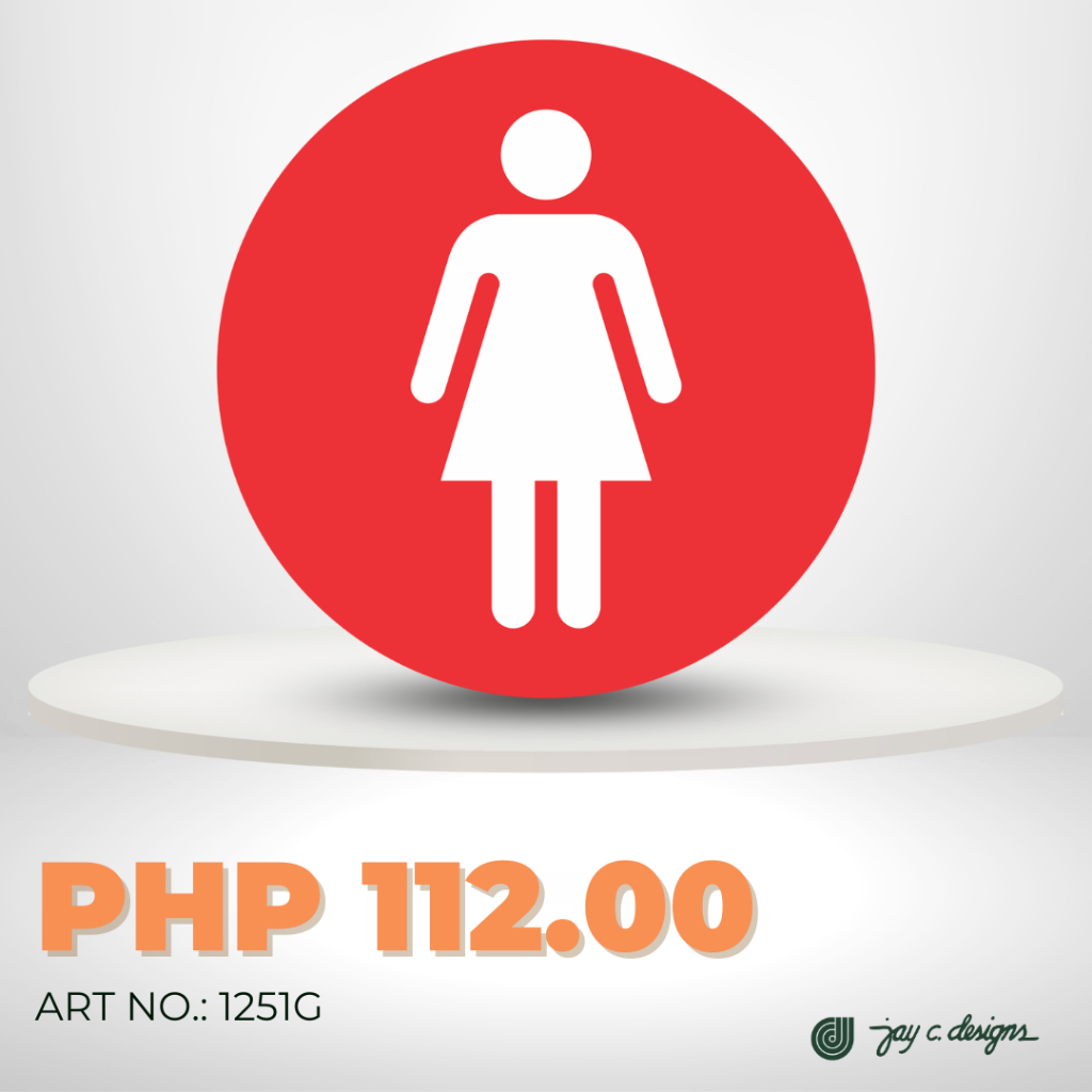 Acrylic Filipino Signage - Palikuran Circle Sign Babae Jay C. Designs ...