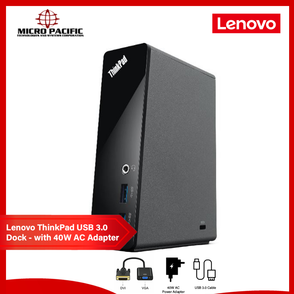 Lenovo ThinkPad USB 3.0 Pro Dock - Lenovo DK1522 with 45W AC Adapter ...