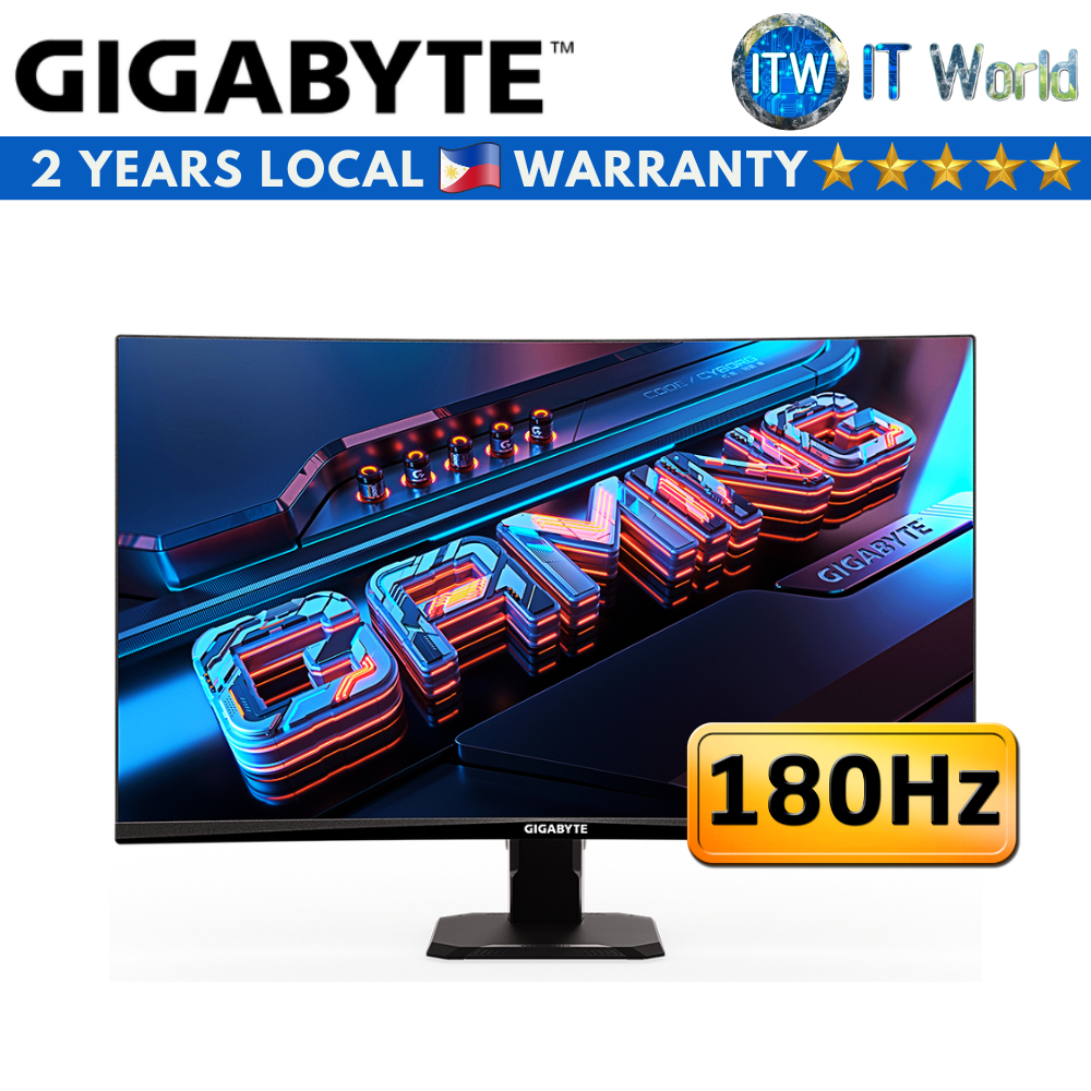 Gigabyte GS27FC / 27" 180Hz / 1920 x 1080 FHD / VA / 1ms / 1500R Curved ...