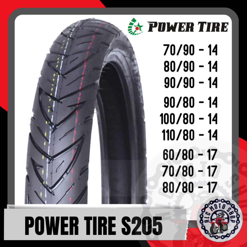 POWER TIRE S205 SPEED HEAVY DUTY TUBE TYPE SCOOTER MOTORCYCLE TIRE ...