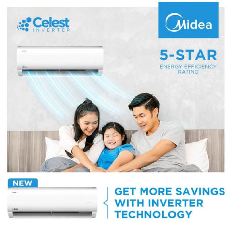 MIDEA 2.0hp Celest Inverter Split Type Aircon | Shopee Philippines