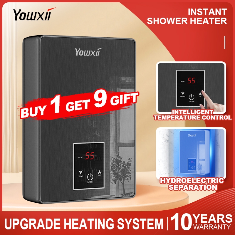 Yowxii Modern LCD Water Heater Shower Inverter Electric Hot And Cold ...