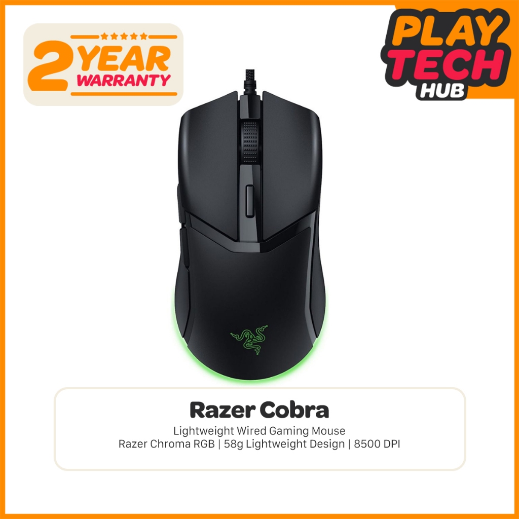 Razer Cobra Lightweight RGB Wired Gaming Mouse - Black | Shopee Philippines