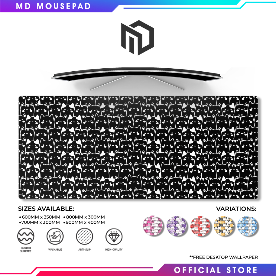 MD Mousepad | Cozy Cats | Extended Large Gaming Mouse pad Deskmat ...