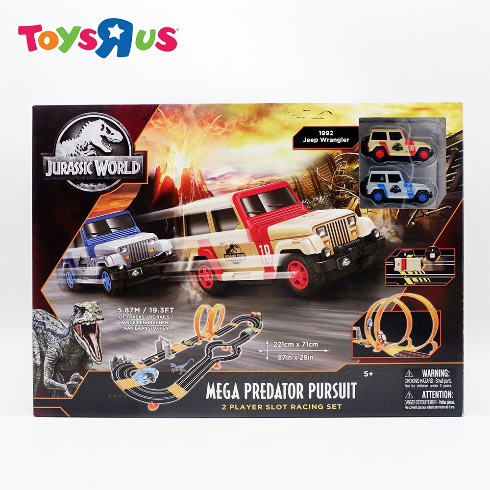 Jurassic World - Mega Predator Pursuit 2 Player Slot Racing Set ...