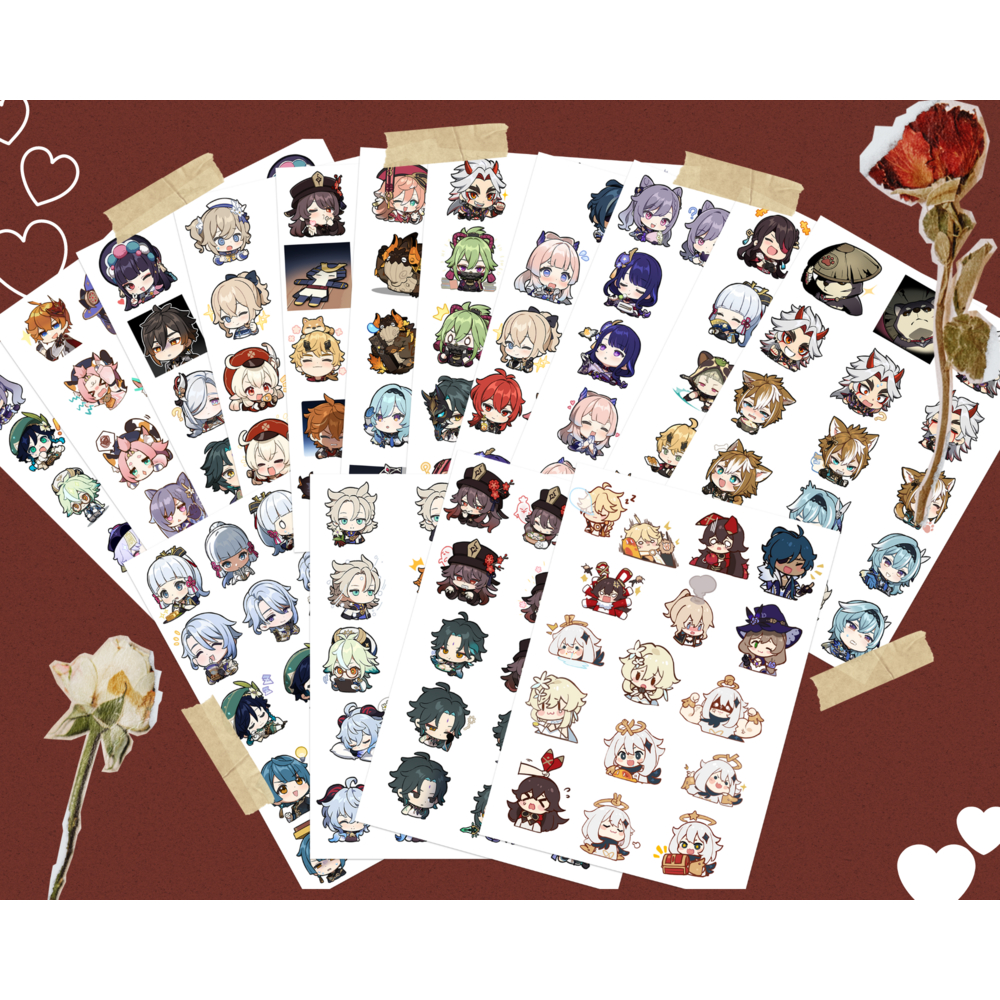 Genshin Impact Stickers/Stamps Set 1-15 | Waterproof Stickers | Shopee ...